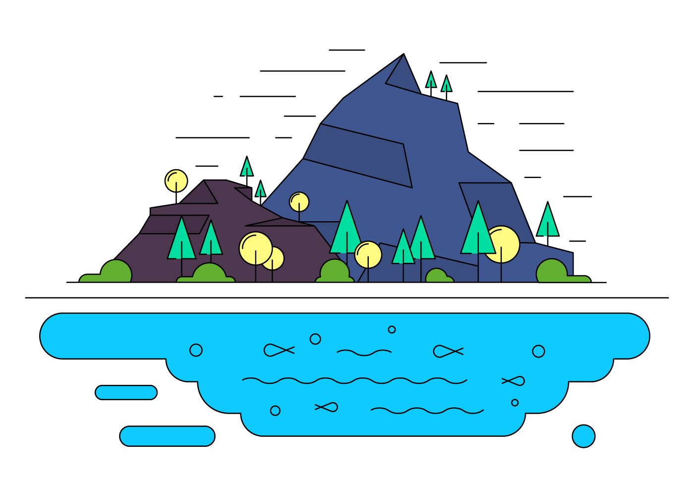 Free Landscape Vector Illustration 126538 Vector Art at Vecteezy