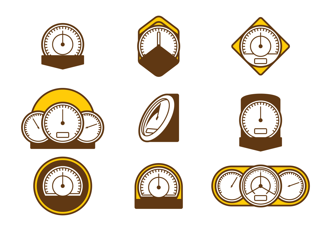 Tachometer Vector Icons 126647 Vector Art at Vecteezy