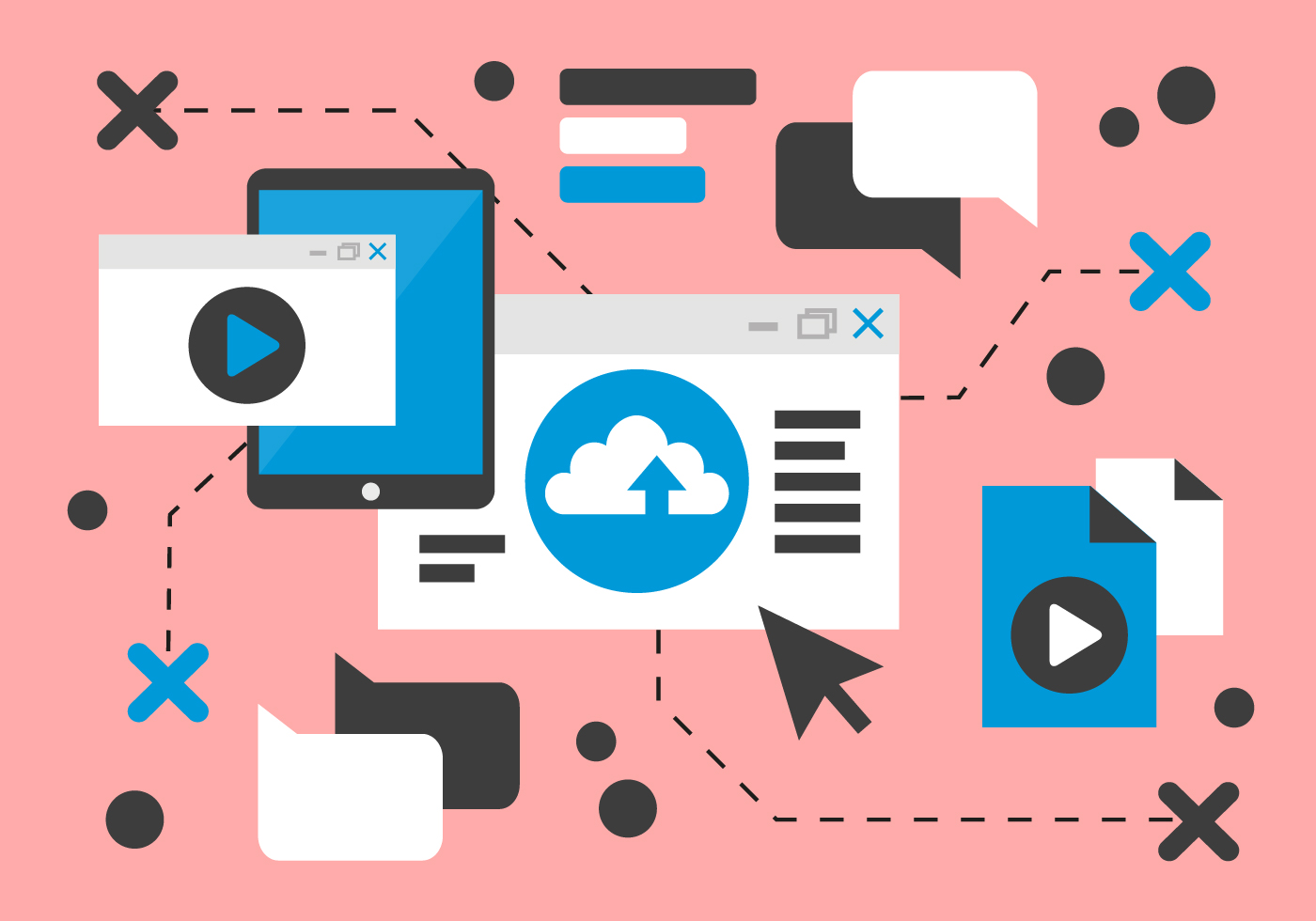 Free Flat Digital Data Vector Elements 128402 Vector Art at Vecteezy