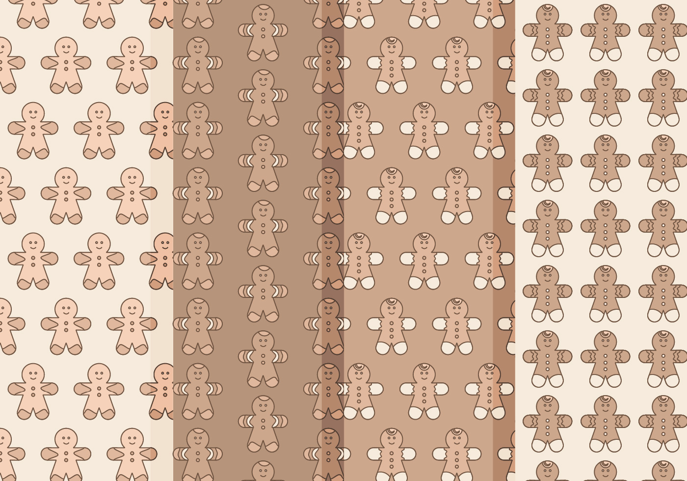 Vector Gingerbread Man Patterns 129931 Vector Art at Vecteezy