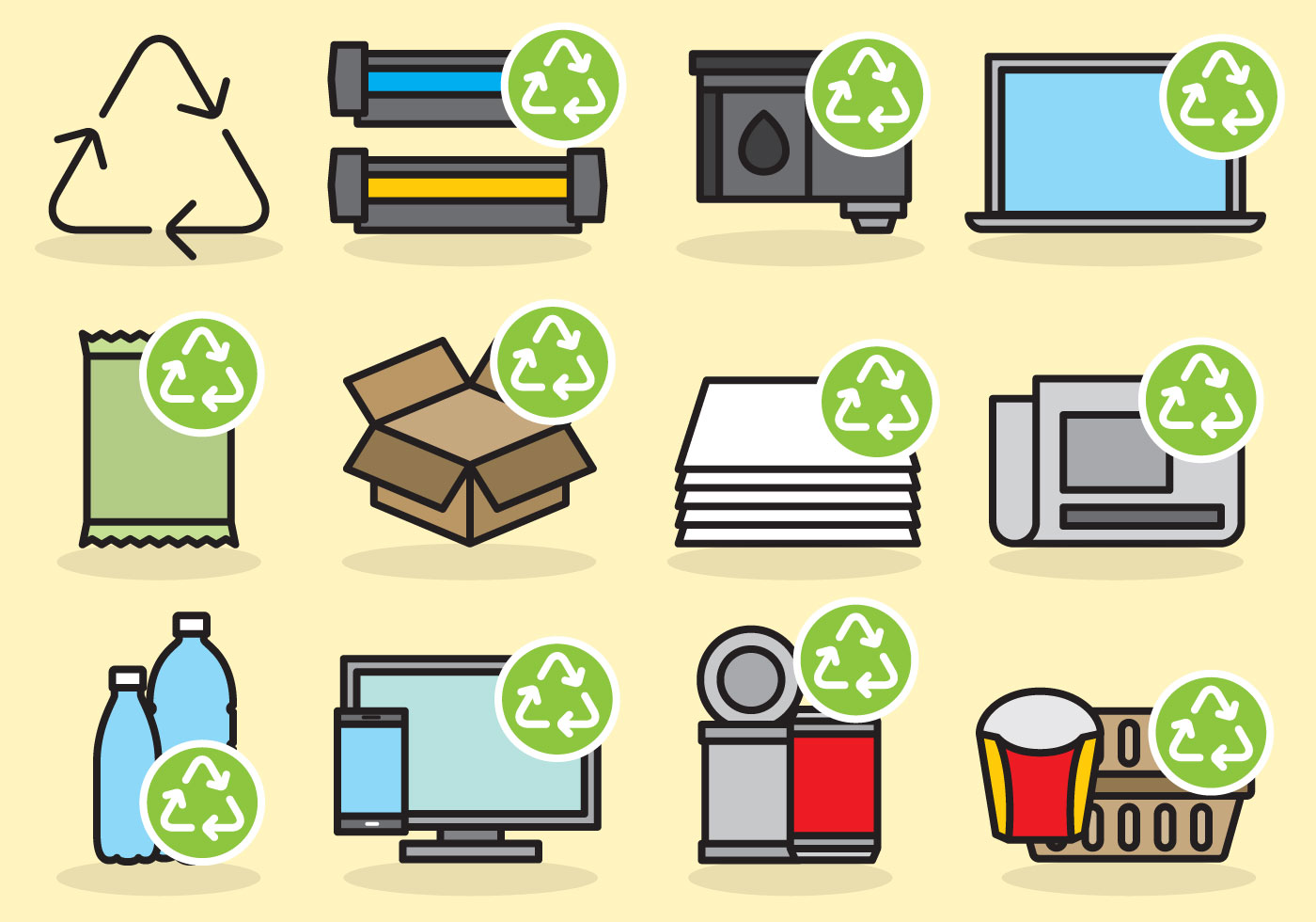 Cute Recycling Icons 130074 Vector Art at Vecteezy Cute Recycling Icons 130074 Vector Art at Vecteezy