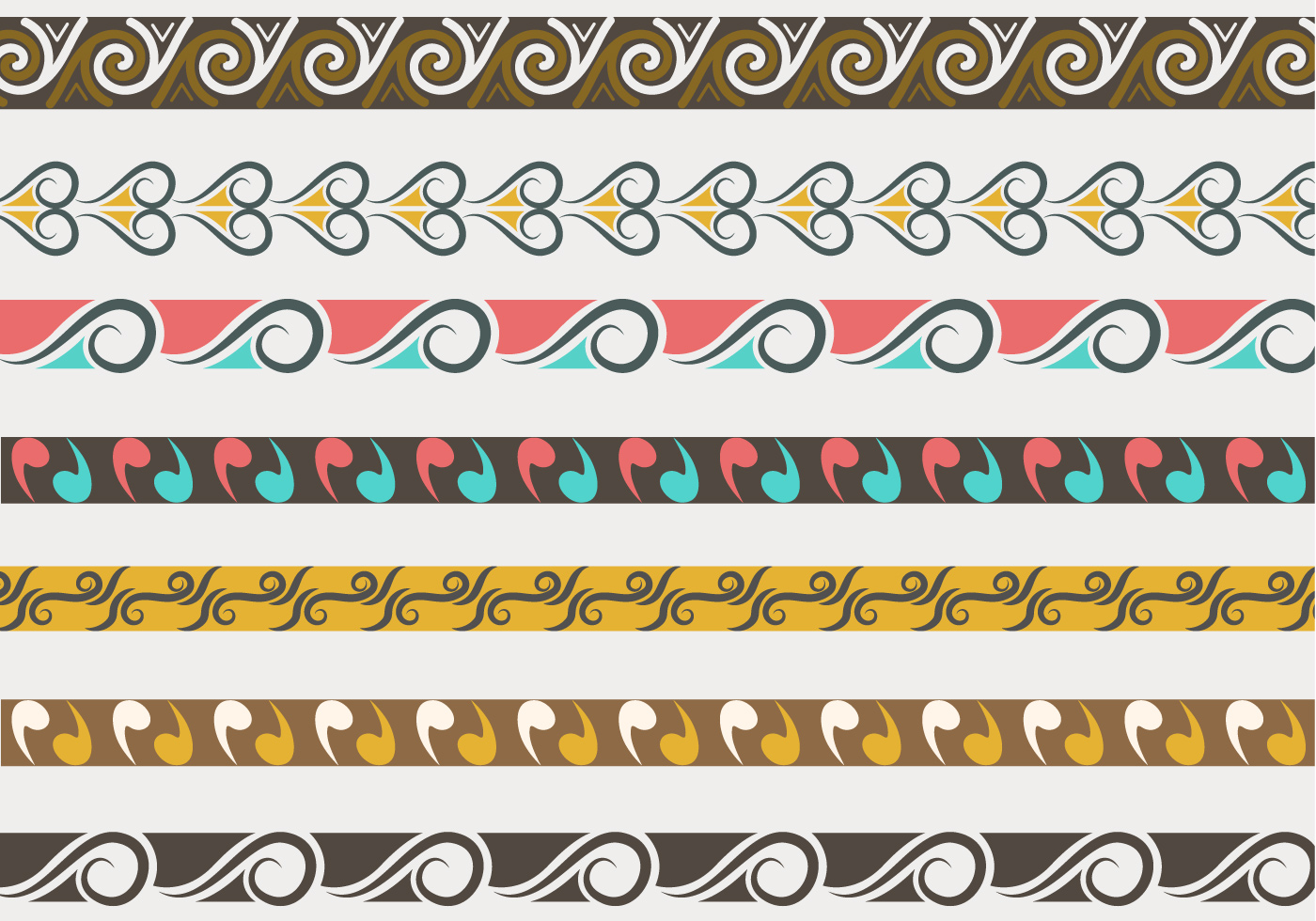 Traditional Maori Vector Borders and Patterns 130821 Vector Art at Vecteezy