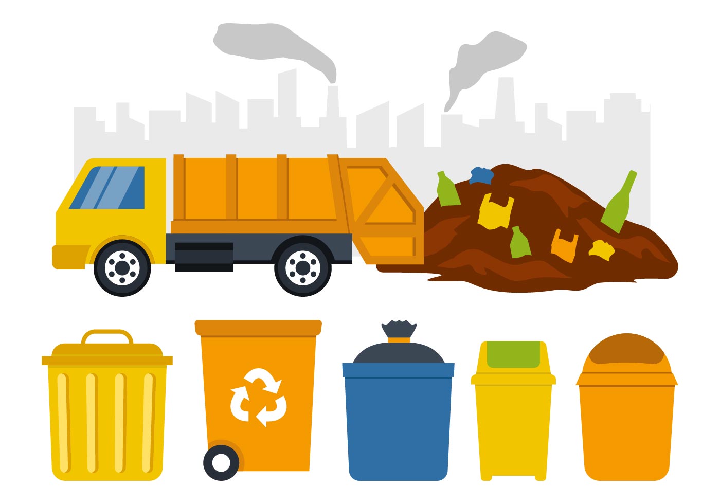 Garbage Collection Vector Illustration 131814 Vector Art at Vecteezy Garbage Collection Vector Illustration 131814 Vector Art at Vecteezy