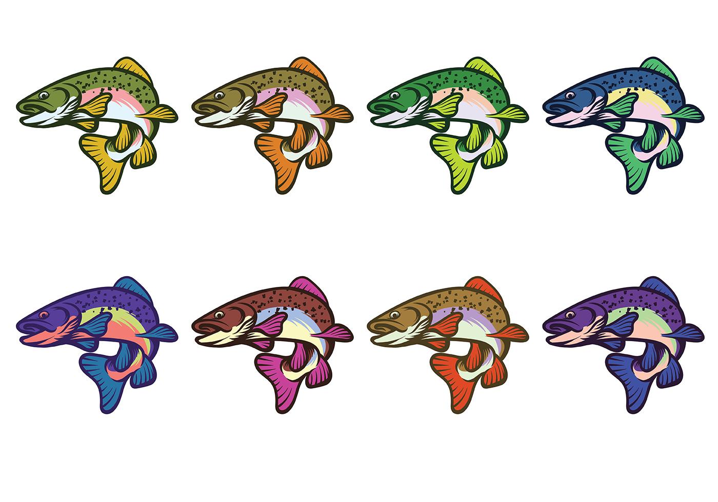 Rainbow Trout Fish Vector 131926 Vector Art at Vecteezy