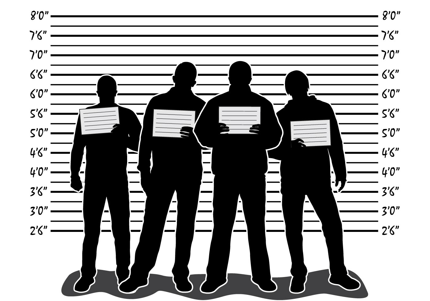 Mugshot Illustration With People 132068 Vector Art At Vecteezy