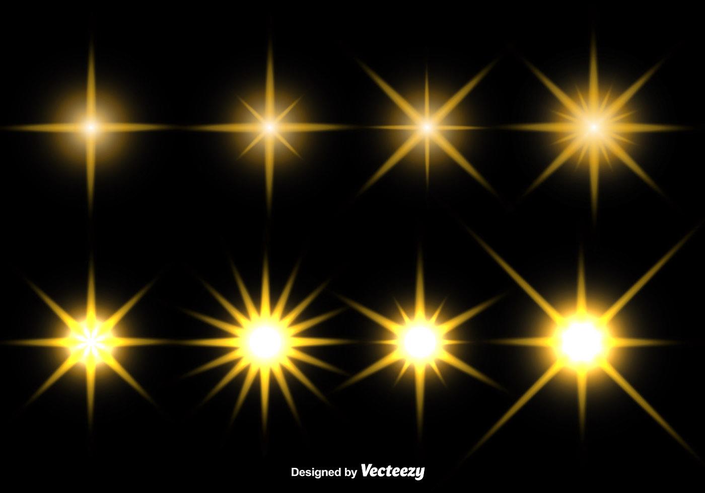 Set Of Glowing Stars Vector Icons 133737 Vector Art at Vecteezy