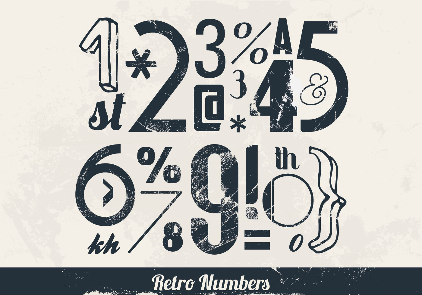 Numbers and Symbols Vector 134892 Vector Art at Vecteezy