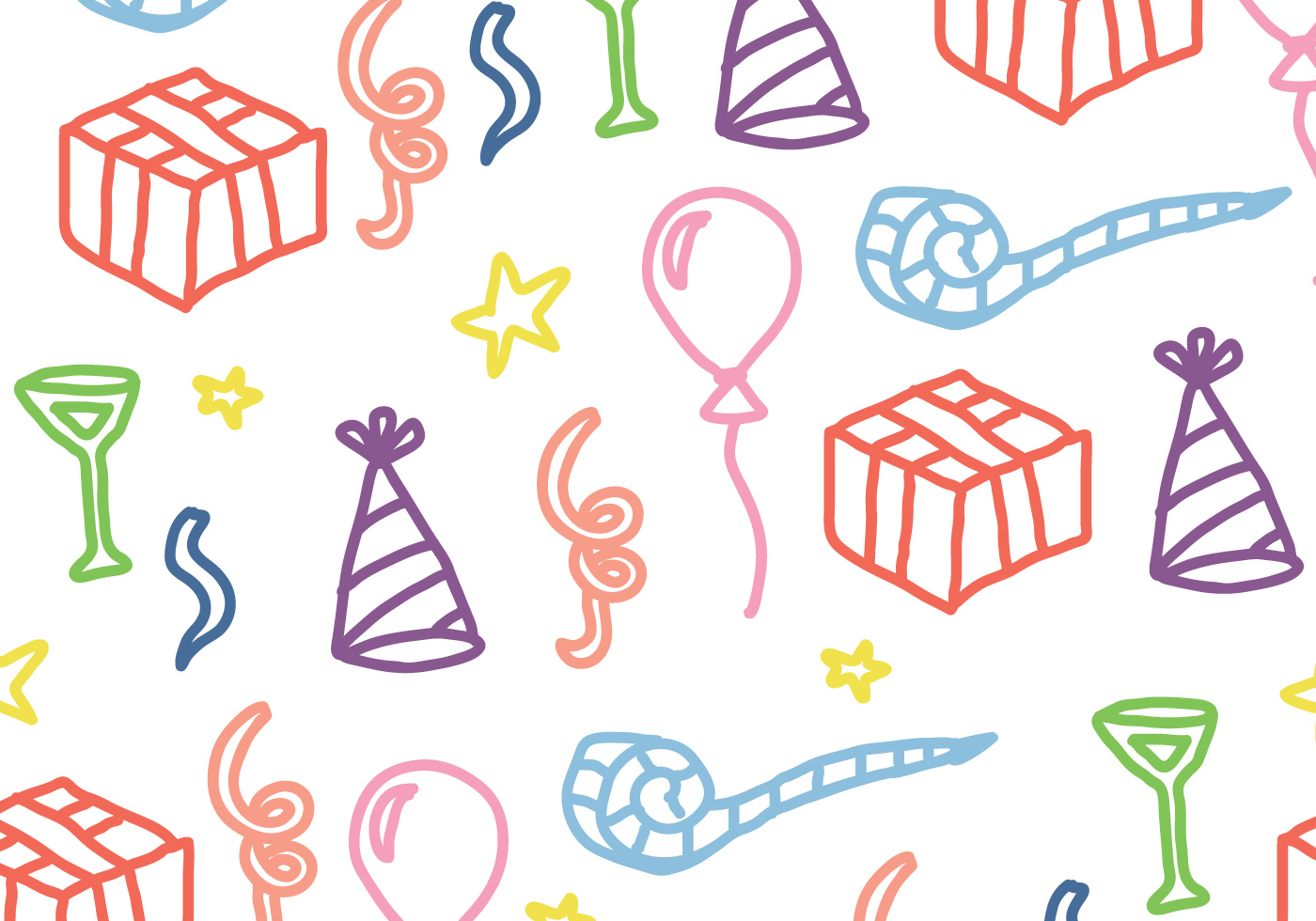 Party Elements Pattern 135079 Vector Art at Vecteezy