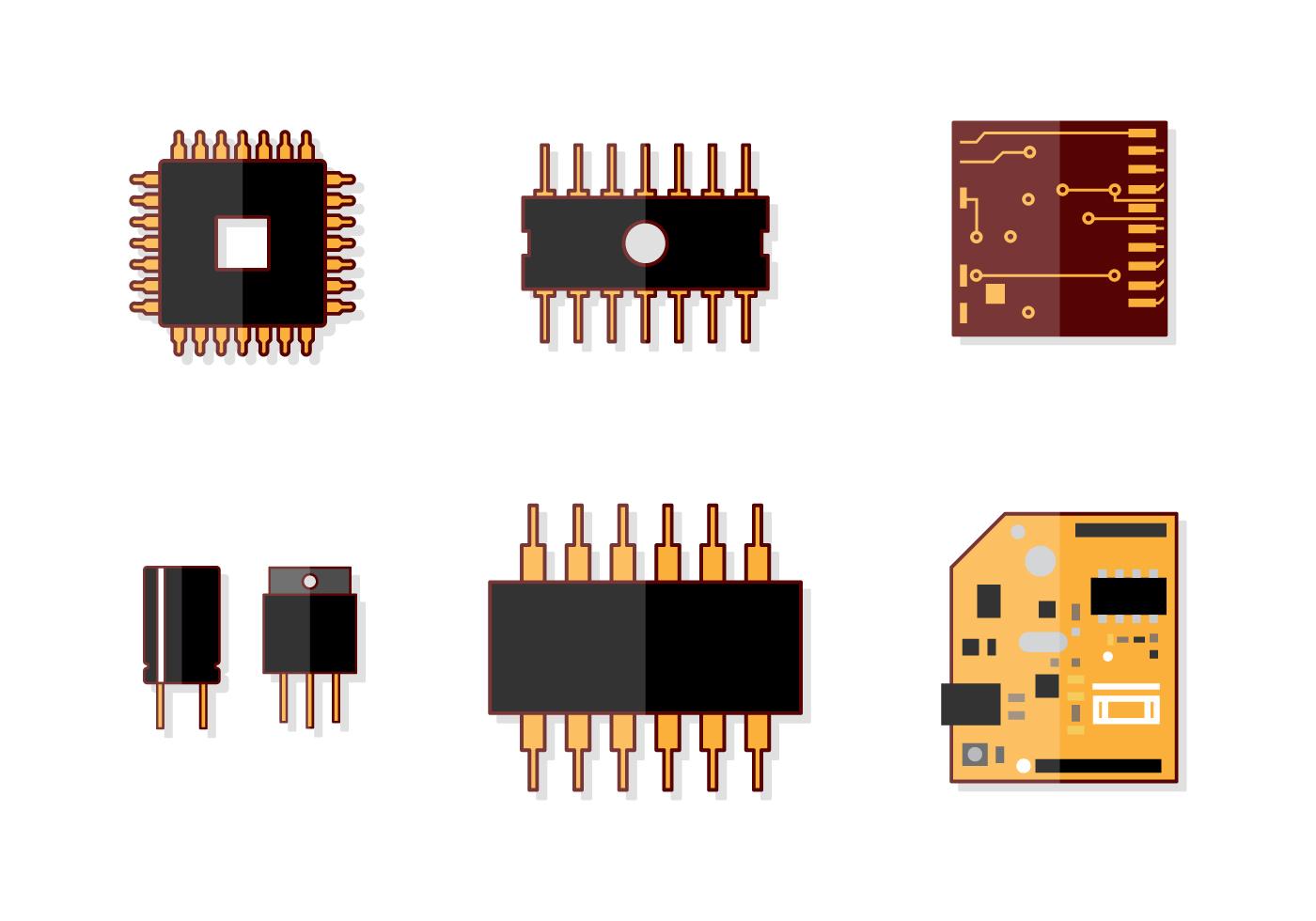 Microchip Shape Vector Set 136570 Vector Art at Vecteezy