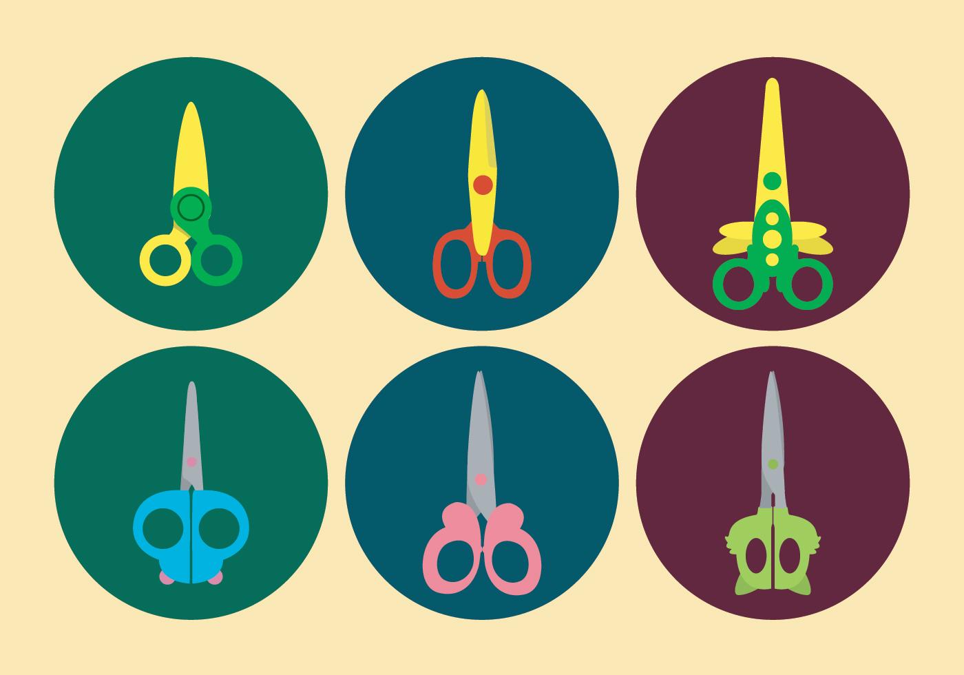 Cute Scissors Vector Set 137022 Vector Art At Vecteezy