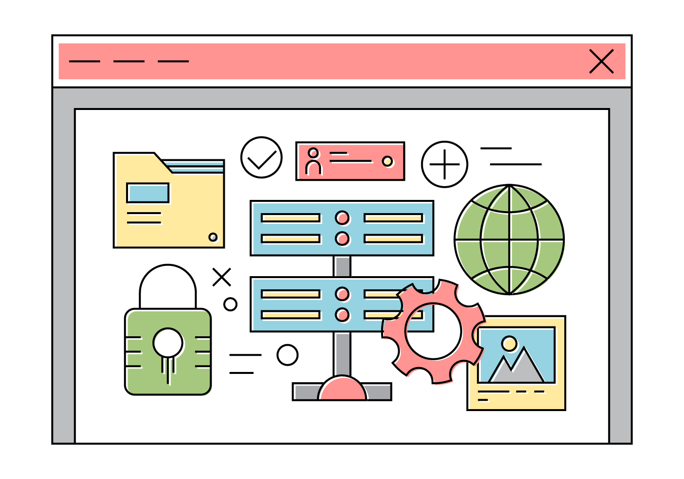 Free Network And Other Computer Icons 137905 Vector Art at Vecteezy