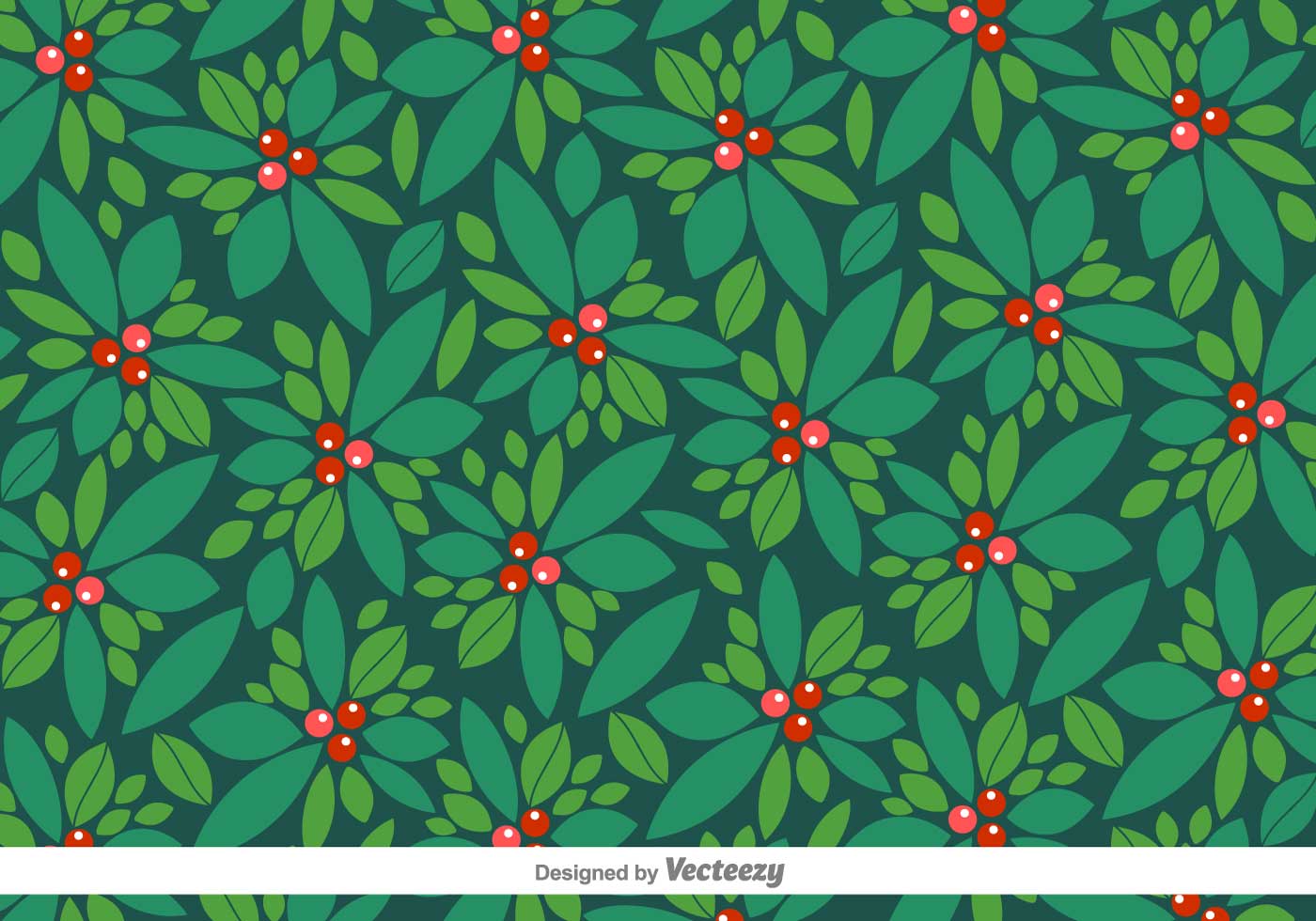 Vector Christmas Pattern Of Holly Berry 138293 Vector Art at Vecteezy