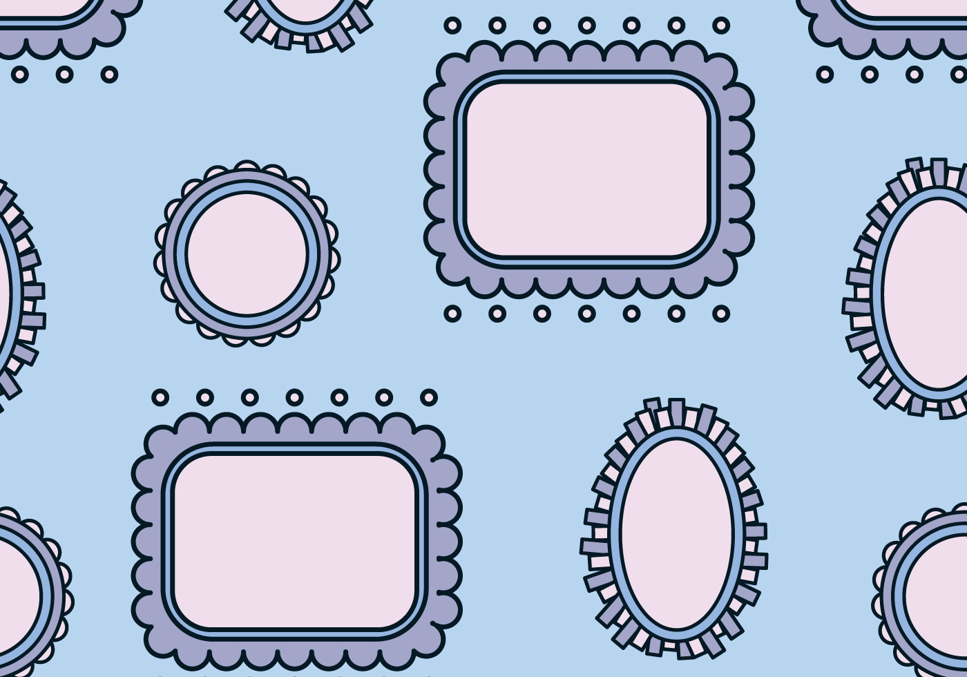 Blue Frames Pattern 138719 Vector Art at Vecteezy