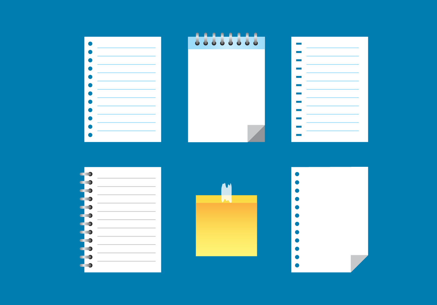 Block Notes Collection 139323 Vector Art at Vecteezy