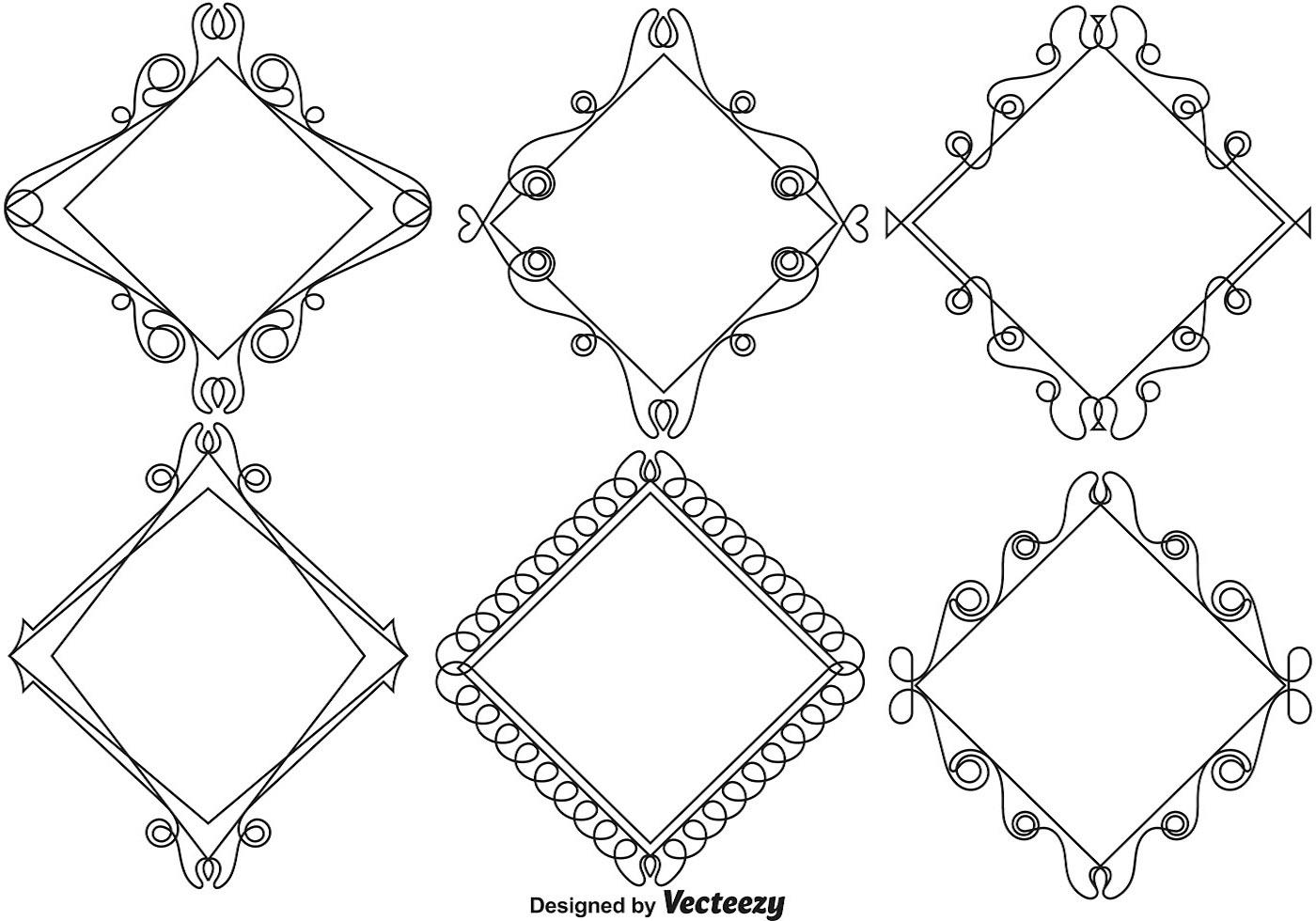 Ornamental Line Style Frames - Vector 139922 Vector Art at Vecteezy