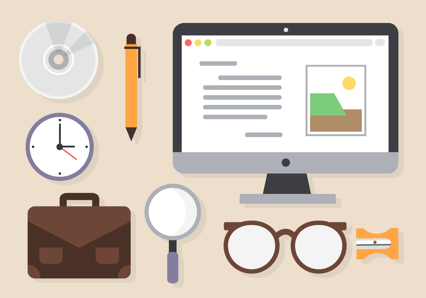 Free Office Elements Vector 139961 Vector Art at Vecteezy