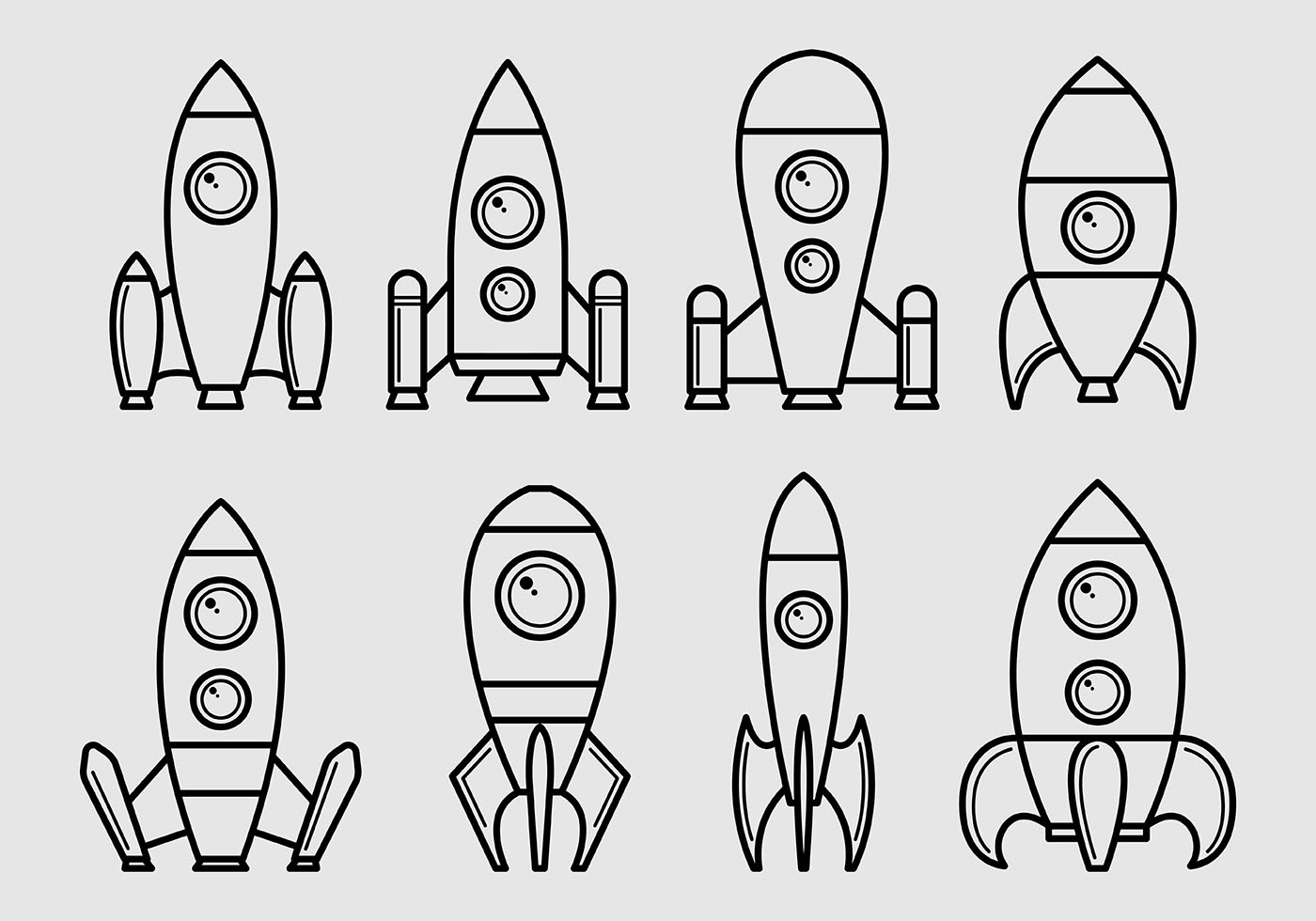 Set Of Starship Icons 141114 Vector Art at Vecteezy Set Of Starship Icons 141114 Vector Art at Vecteezy