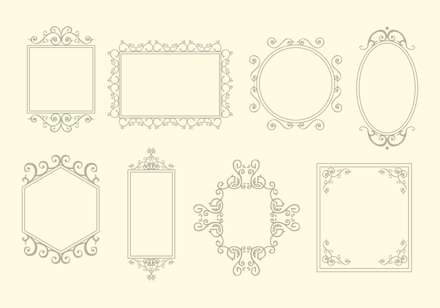 Scrollwork frames element vector 141452 Vector Art at Vecteezy