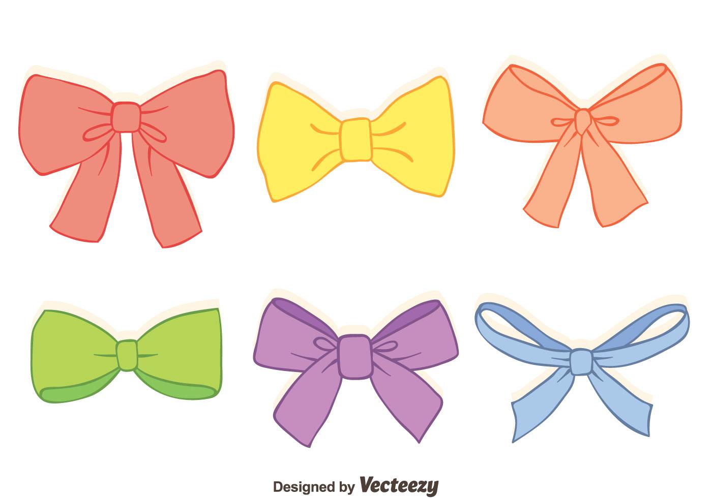 Hand Drawn Colorful Hair Ribbon Vectors 141937 Vector Art at Vecteezy