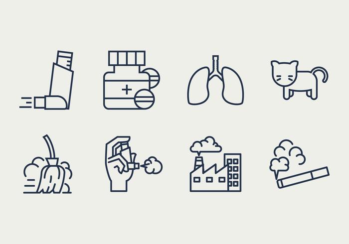 Asthma Symptoms and Causes Icons 141962 Vector Art at Vecteezy Asthma Symptoms and Causes Icons 141962 Vector Art at Vecteezy