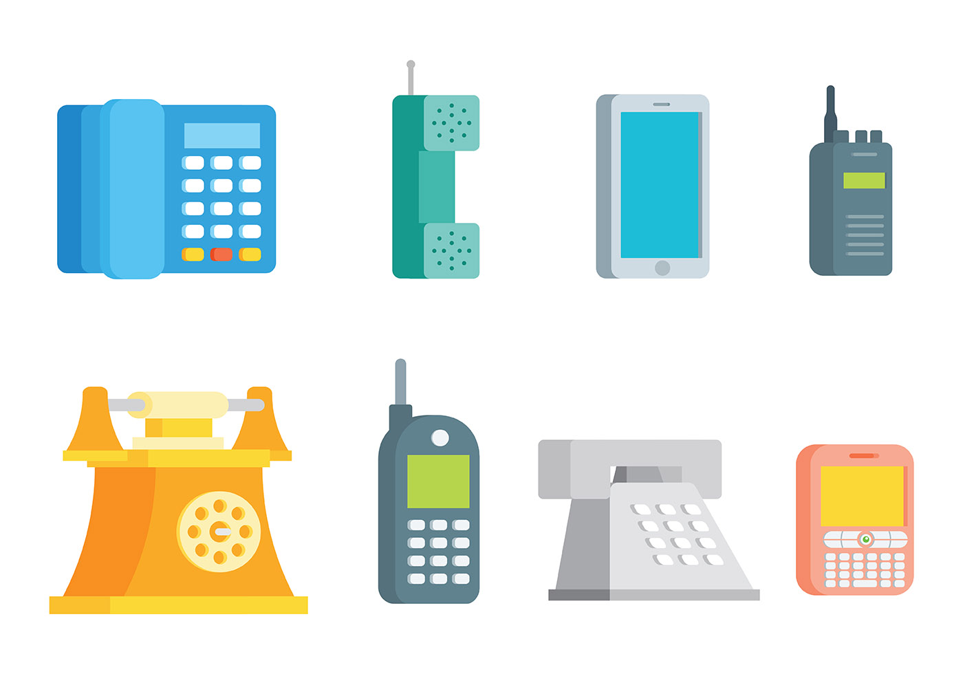 Free Tel Icons Vector 142805 Vector Art at Vecteezy