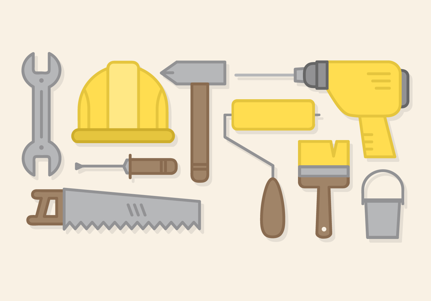 Free Working Tools Vector 143174 Vector Art at Vecteezy