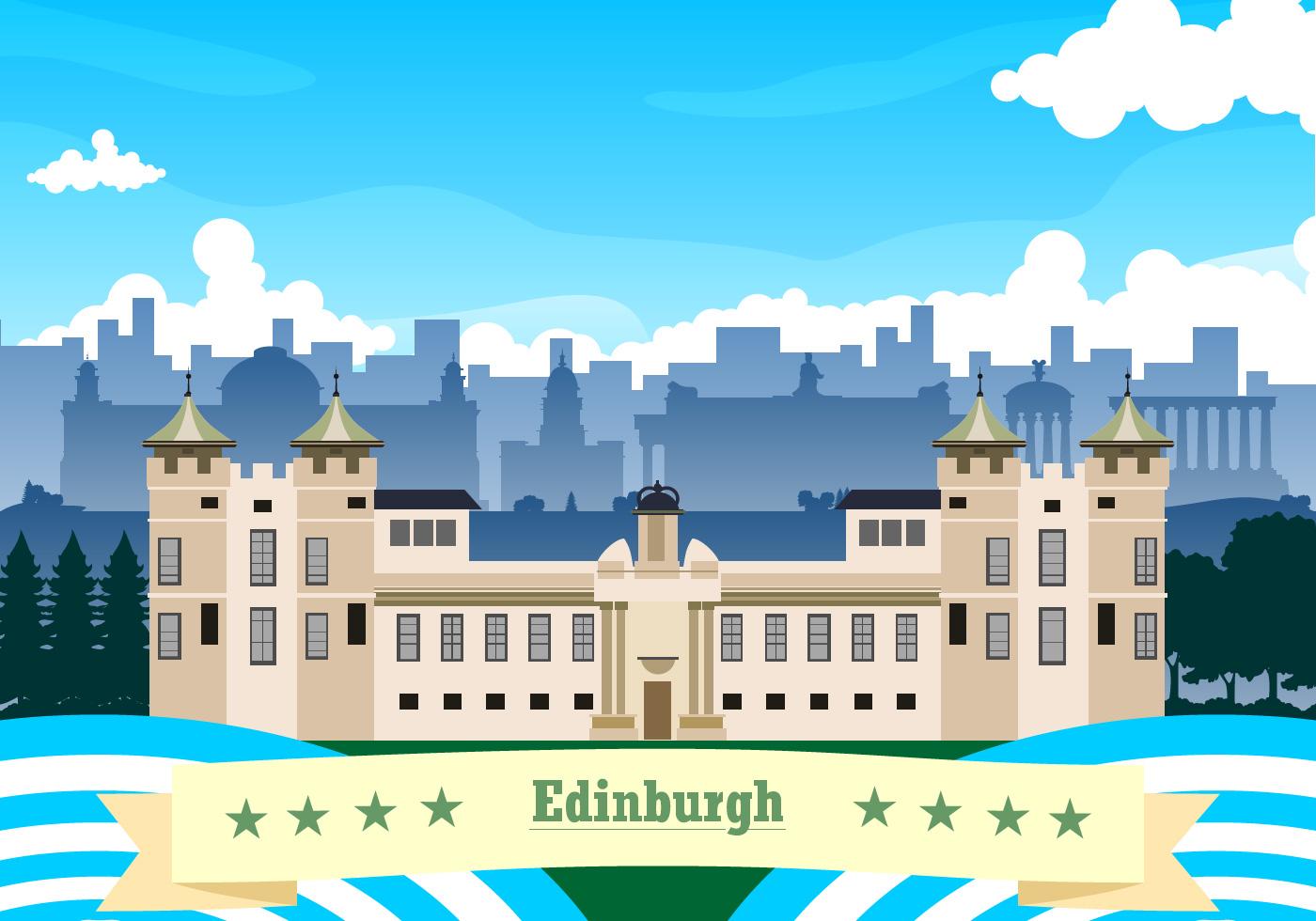 Landscape Of Edinburgh Free Vector 143283 Vector Art at Vecteezy