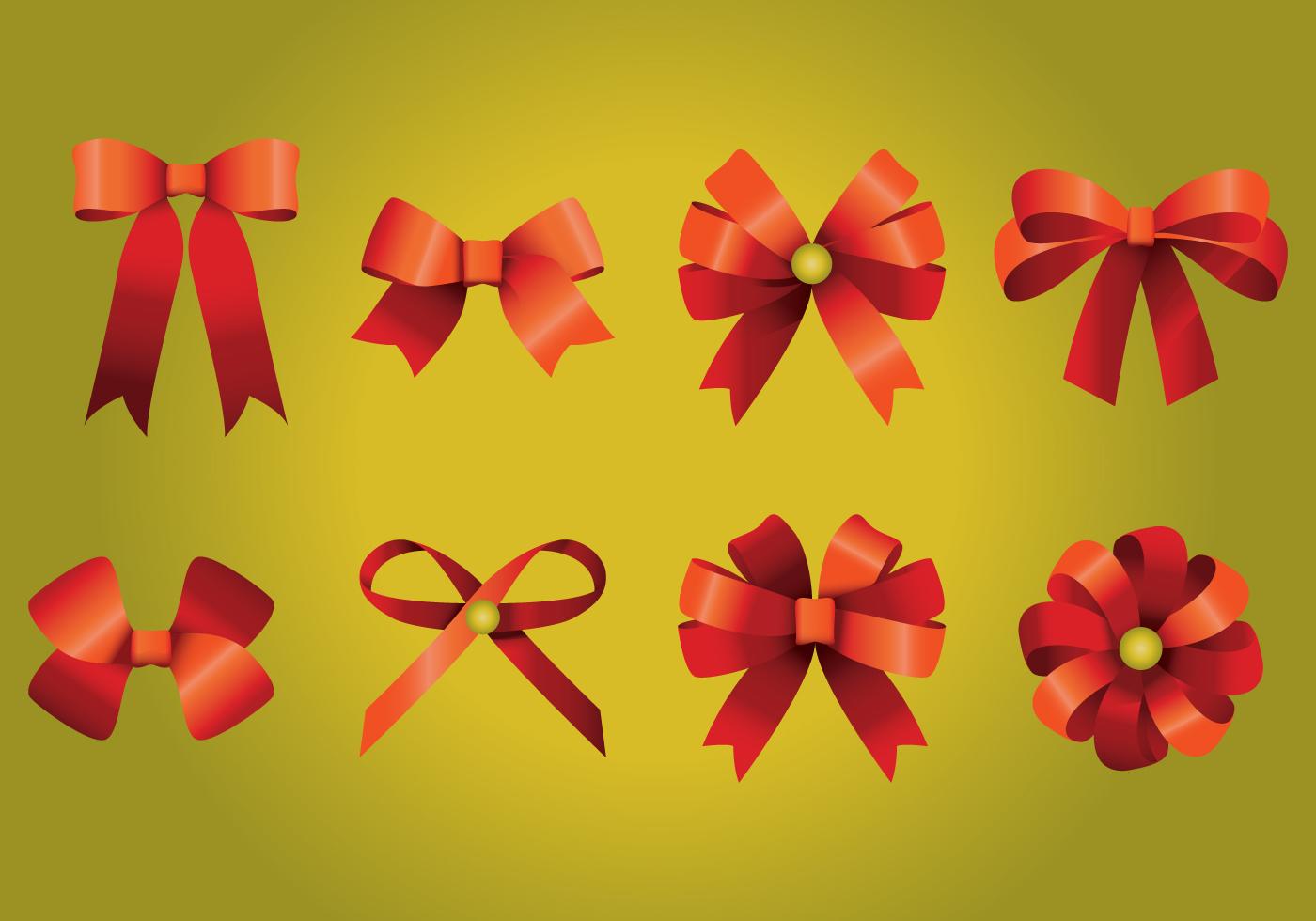 Red Ribbon Bows 143412 Vector Art at Vecteezy