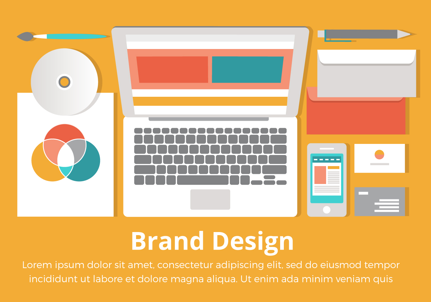 Free Flat Workspace Vector Background 143475 Vector Art at Vecteezy