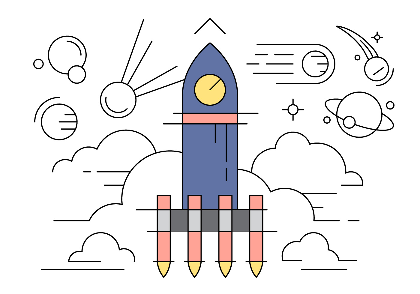 Free Linear Style Space Icons 143605 Vector Art at Vecteezy