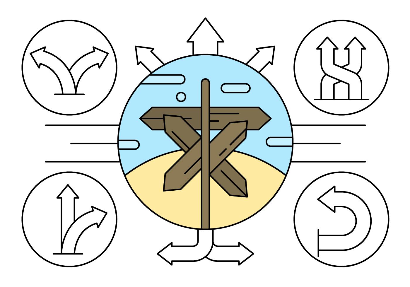 Linear Direction Arrow Vector Elements 143609 Vector Art at Vecteezy