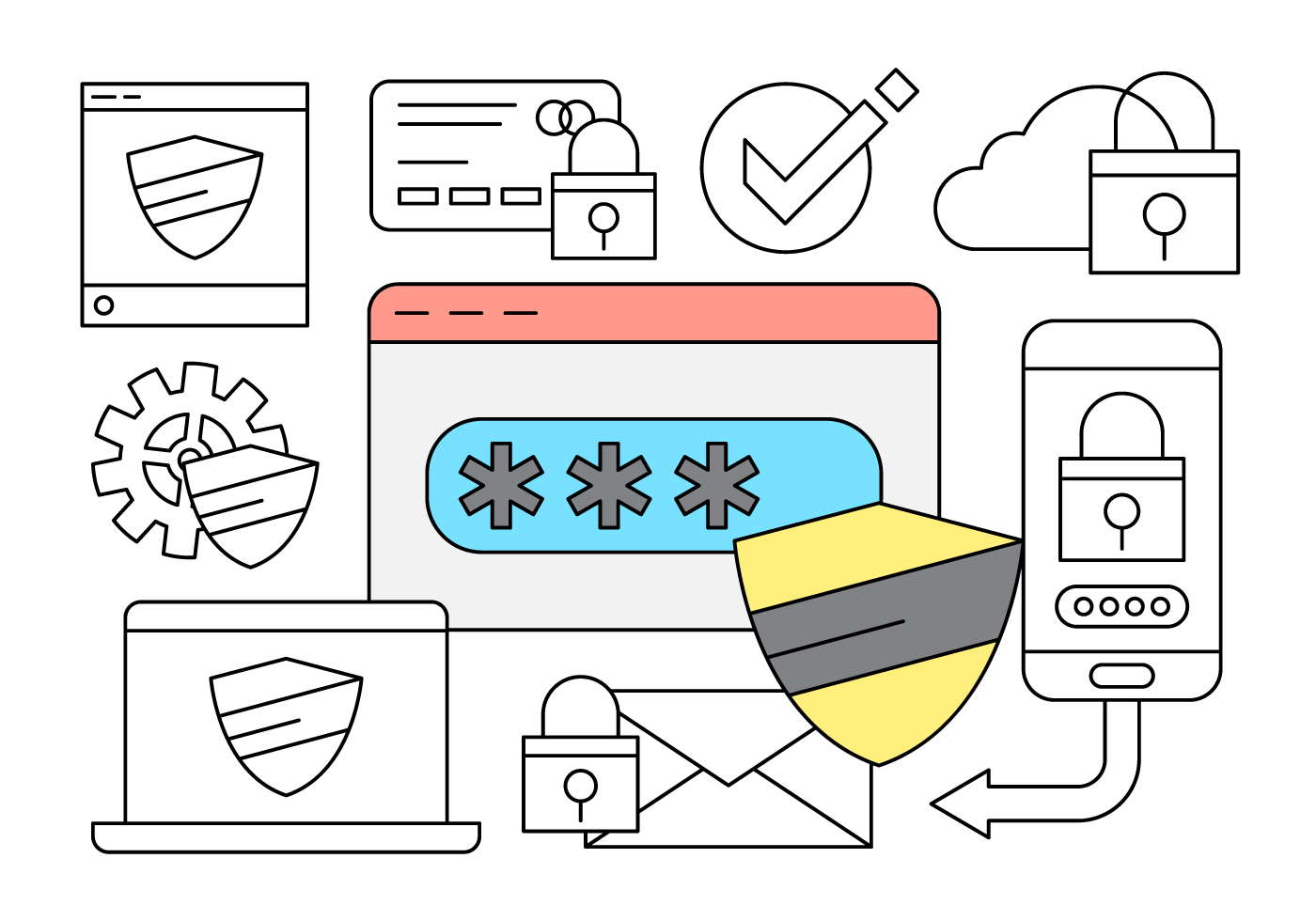Password Security Free Vector Art 1293 Free Downloads