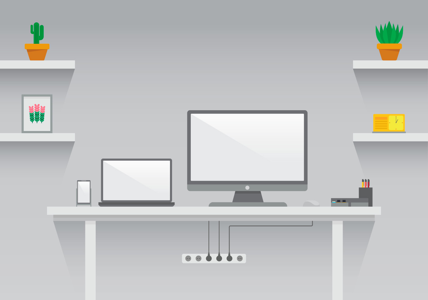 Clean and Modern Set Up Workspace vector 144126 Vector Art at Vecteezy Clean and Modern Set Up Workspace vector 144126 Vector Art at Vecteezy
