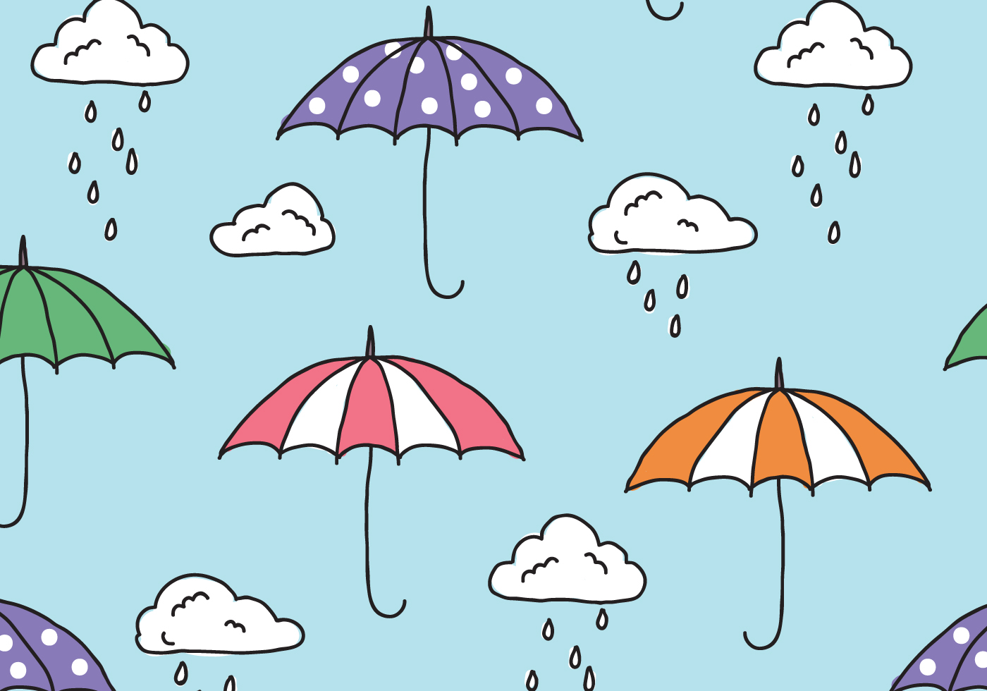 Rainy Monsoon Pattern 144202 Vector Art at Vecteezy