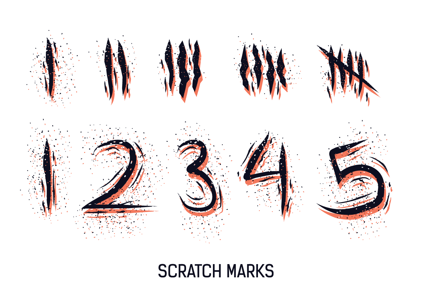 Numbered Scratch Marks Vector 144619 Vector Art at Vecteezy