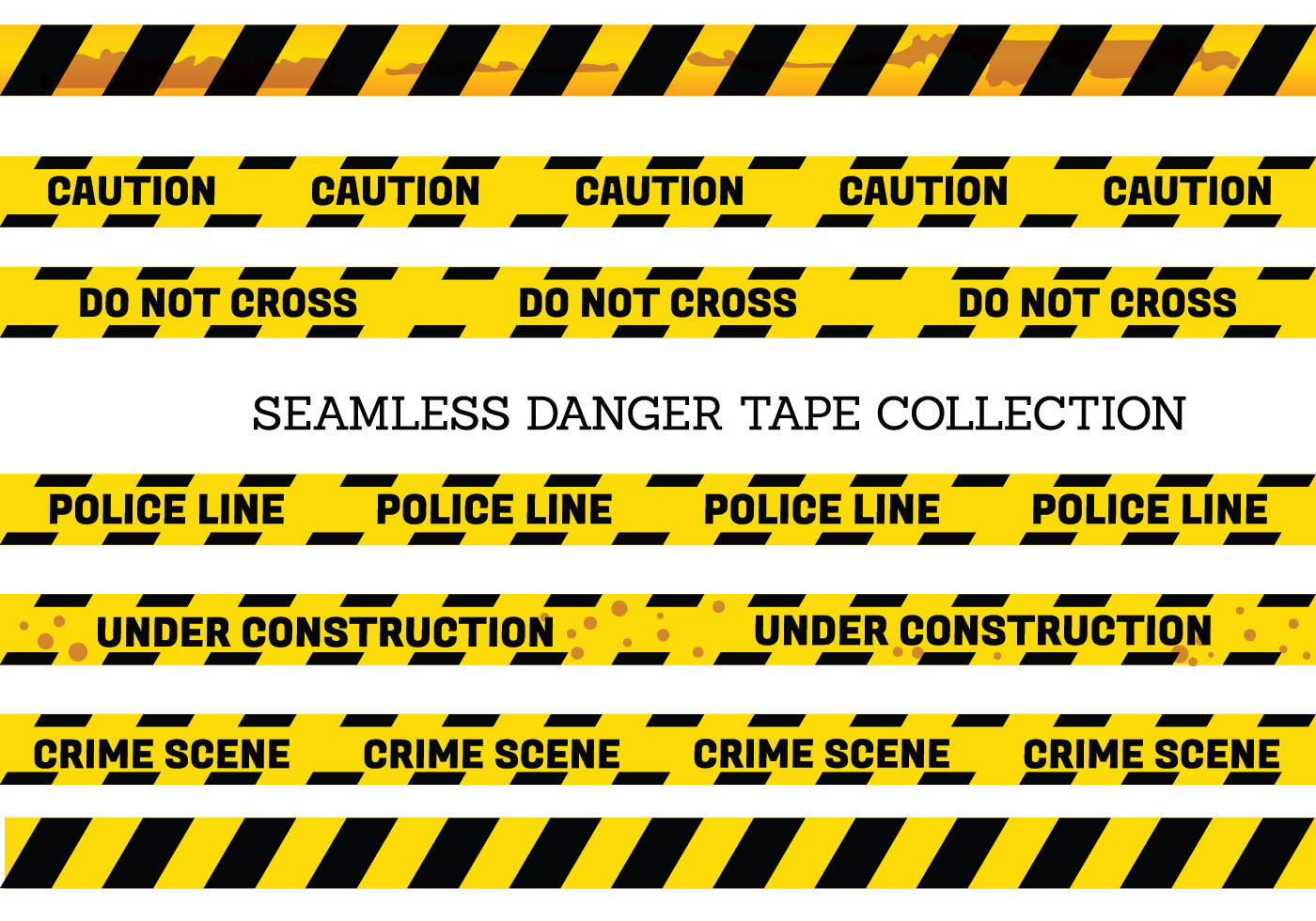 Vector Set of Seamless Danger and Caution Tapes 144650 Vector Art at ... Vector Set of Seamless Danger and Caution Tapes 144650 Vector Art at ...