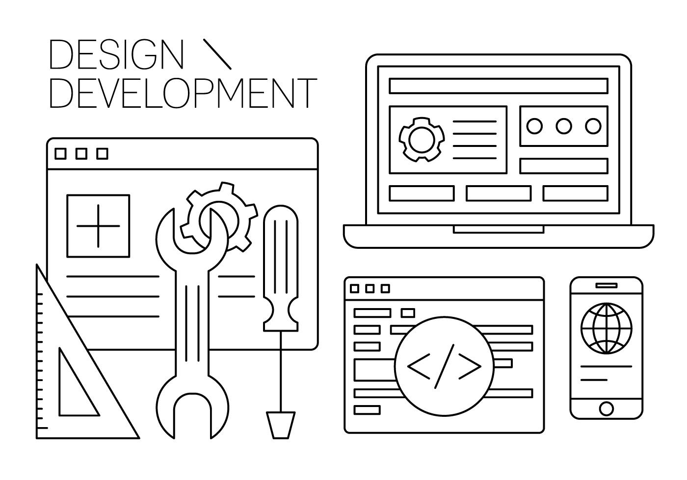 Free Design and Development Vector Elements 146163 Vector Art at Vecteezy