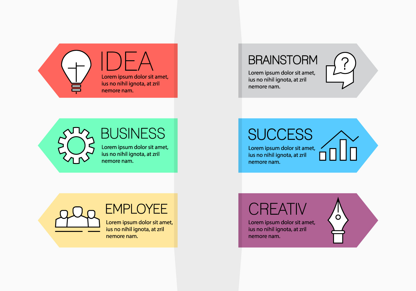 Colorful Vector Layout Arrows 146560 Vector Art at Vecteezy