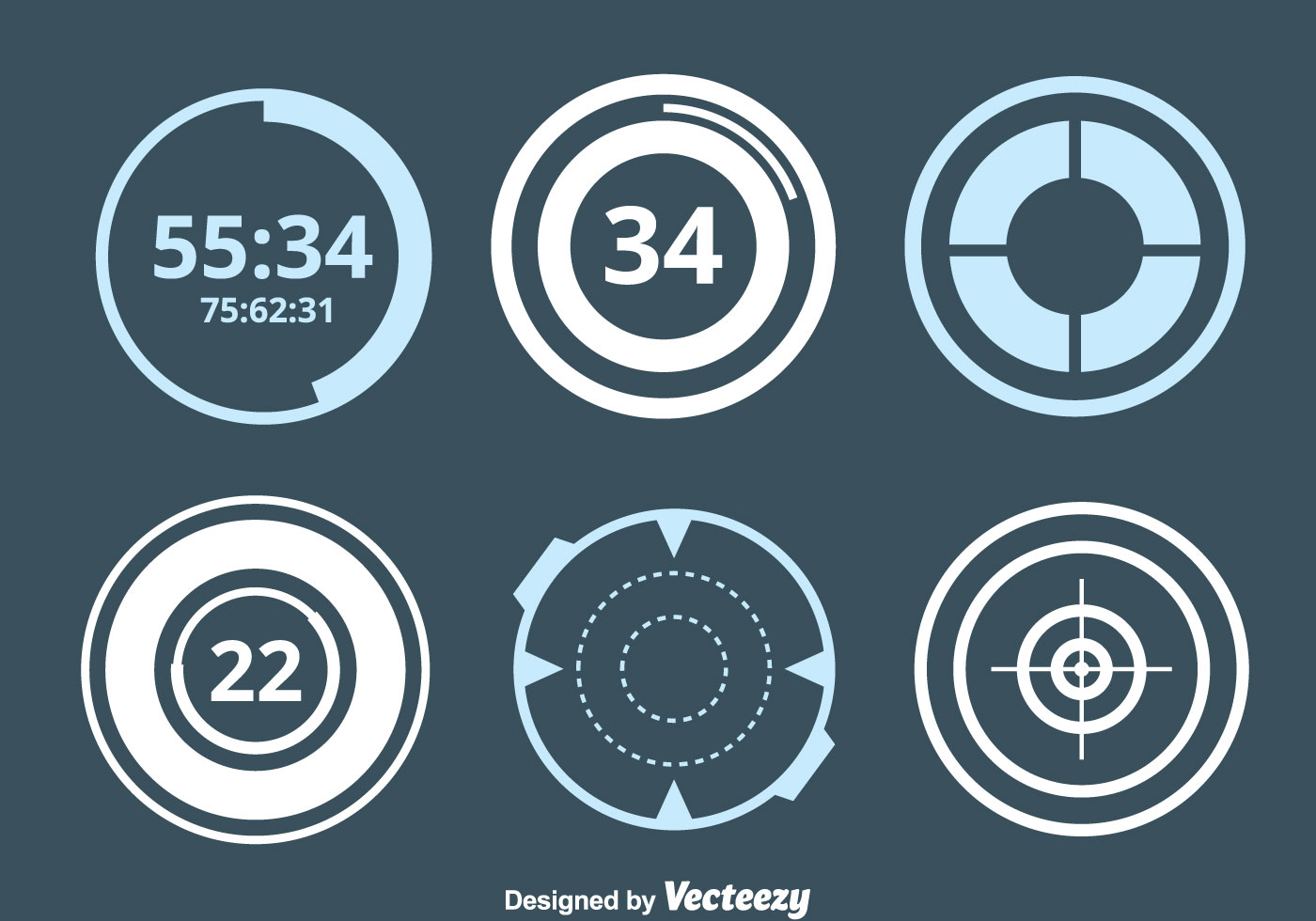 Circle Hud Element Collection Vector 146738 Vector Art At Vecteezy