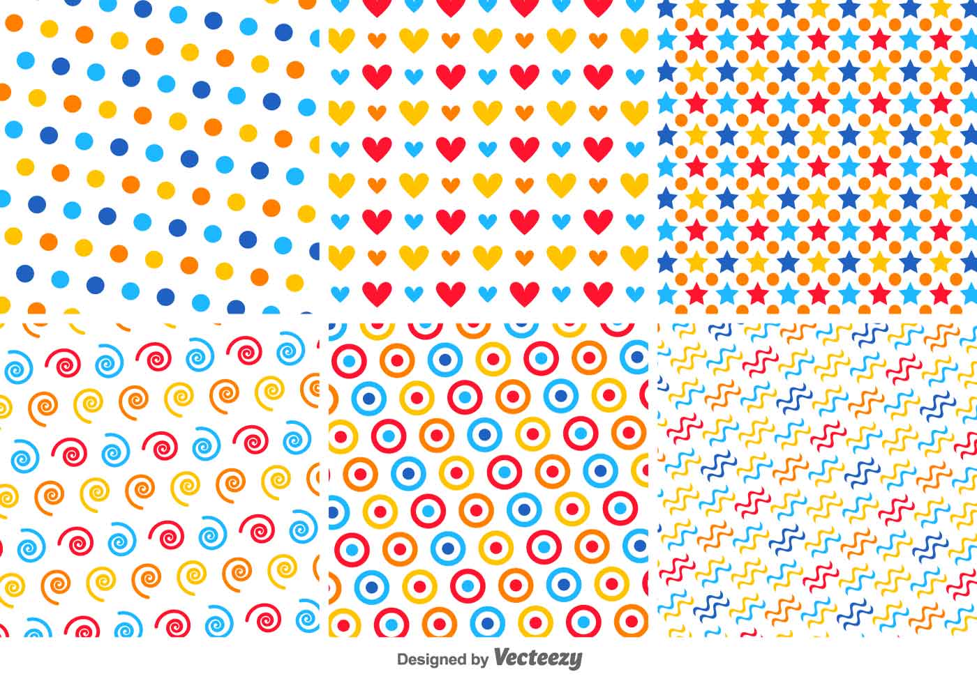 Vector Colorful Patterns With Geometric Shapes 147147 Vector Art at ...