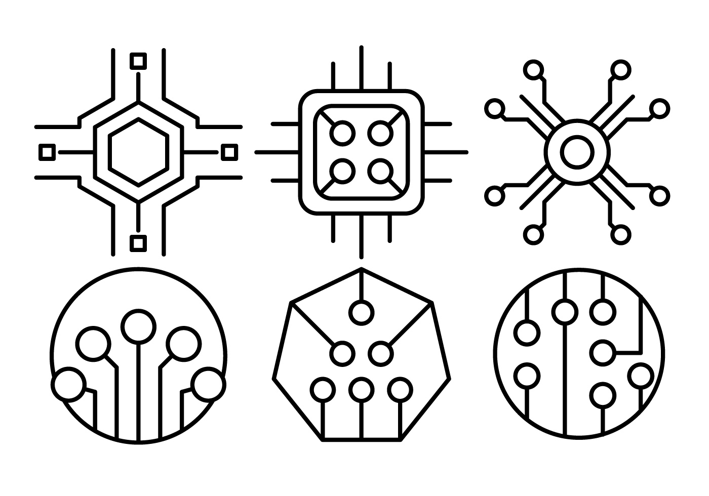 Linear Computer Chip Icons 147739 Vector Art at Vecteezy Linear Computer Chip Icons 147739 Vector Art at Vecteezy