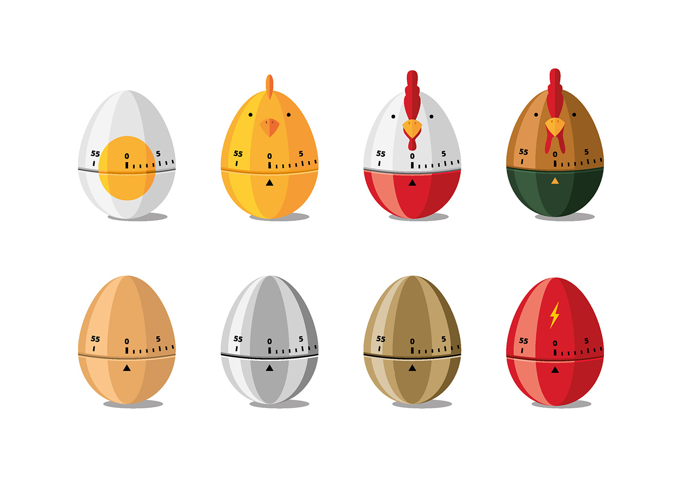 Egg Timer Cartoon Free Vector 149072 Vector Art At Vecteezy