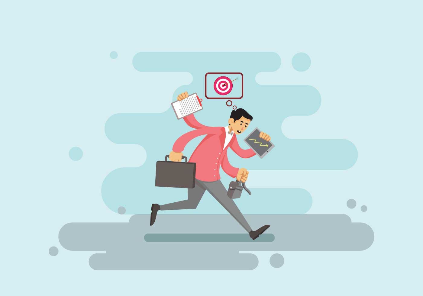 Businessman With Multi Tasking Skills Illustration 149168 Vector Art at ... Businessman With Multi Tasking Skills Illustration 149168 Vector Art at ...