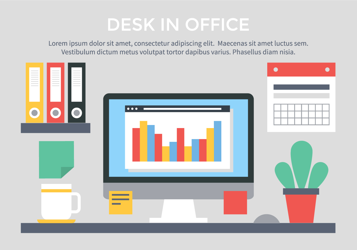 Free Vector Flat Design Workspace 149236 Vector Art at Vecteezy