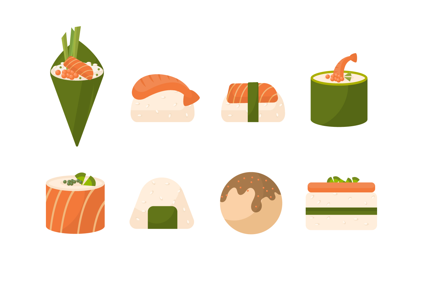 Free Sushi Vector Collection 149663 Vector Art at Vecteezy