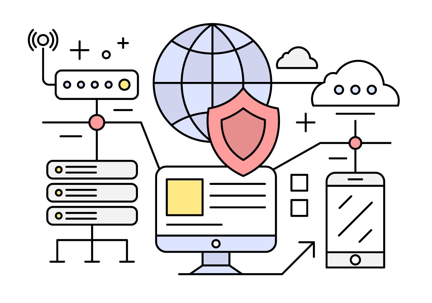 Free Linear Global Networking Vector Icons 150129 Vector Art At Vecteezy