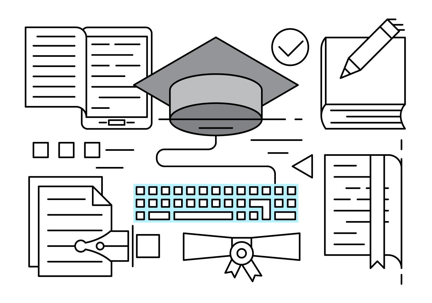 Linear Education Vector Elements 150159 Vector Art at Vecteezy
