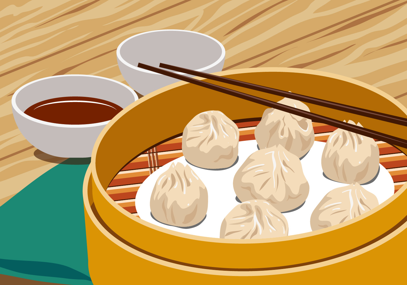 Chinese Steamed Dumplings 150419 Vector Art At Vecteezy