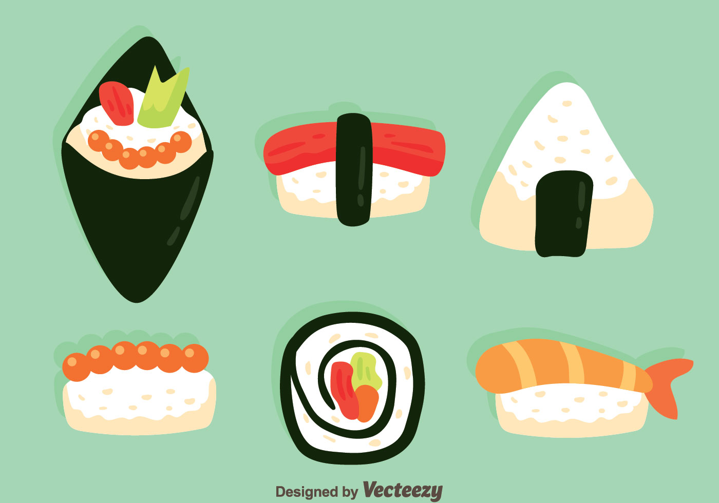 Japanese Food Collection Vectors 150946 Vector Art At Vecteezy