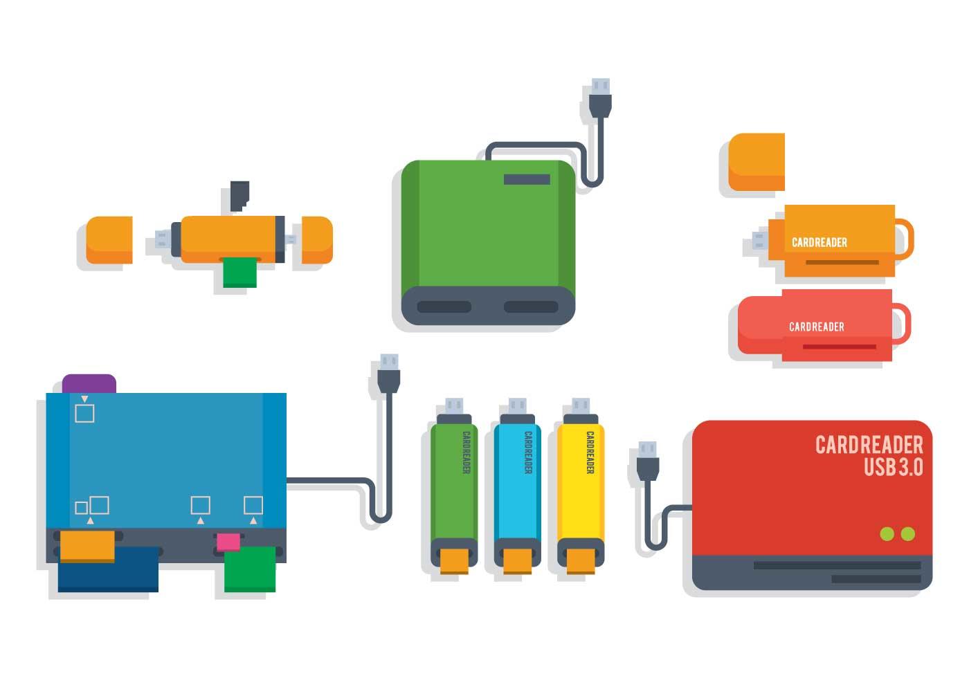 Card reader vector set 151772 Vector Art at Vecteezy